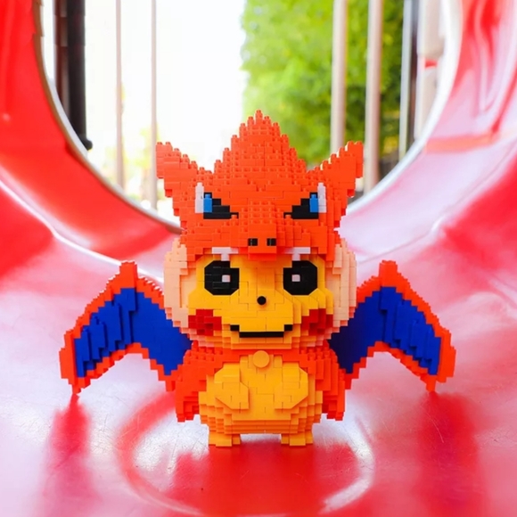 Pokemon | Other | Pokemon Pikachu Dressed As Charizard Lego Nano Blocks ...